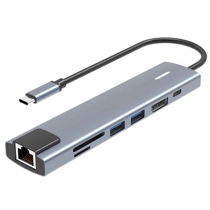 Adapter Hub Rozdzielacz USB-C LAN Display Port 8K Smart-tel